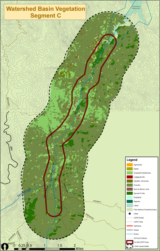 Watershed Basin Vegetation – Segment C – SPEB