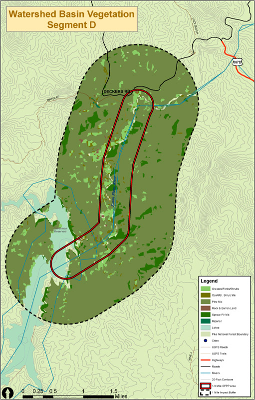Watershed Basin Vegetation – Segment D – SPEB